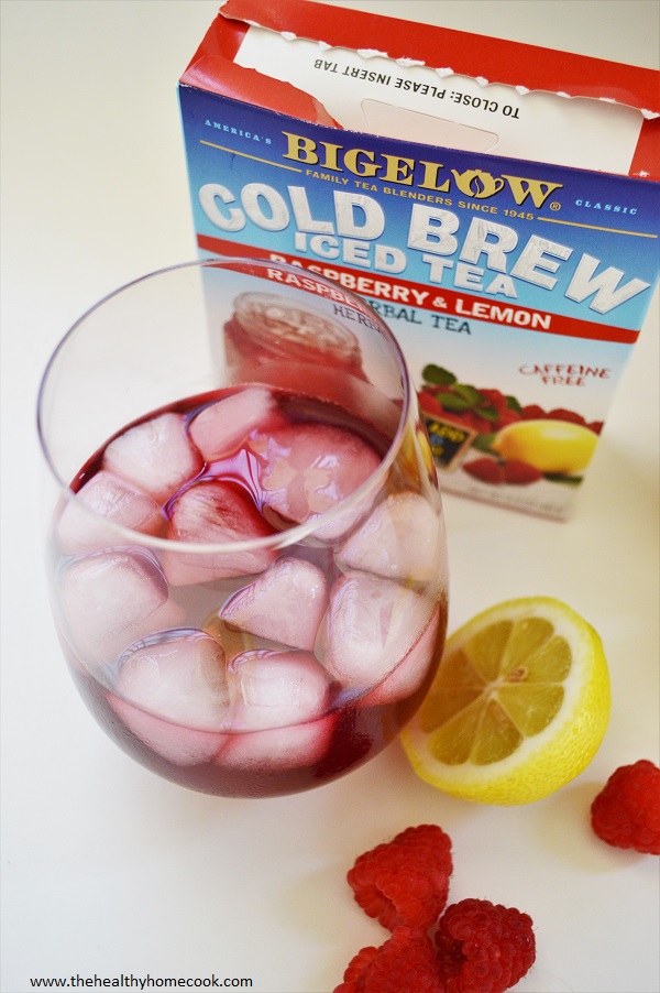 Raspberry Lemon Iced Tea Sparkler - The Healthy Home Cook