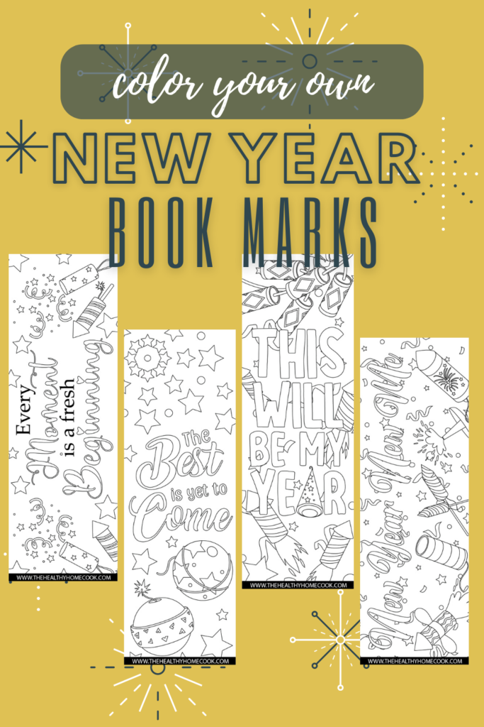 Color Your Own {New Year} Bookmarks - The Healthy Home Cook